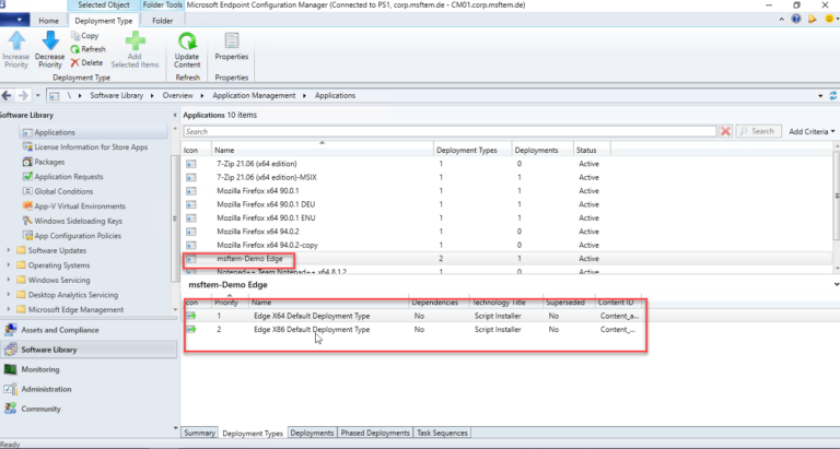 Microsoft Edge auf Windows Server 2019 mit ConfigMgr installieren ...