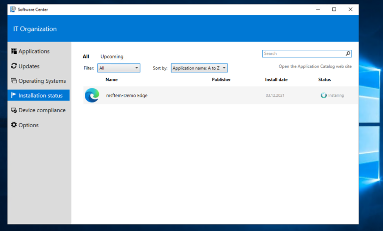 Microsoft Edge auf Windows Server 2019 mit ConfigMgr installieren ...